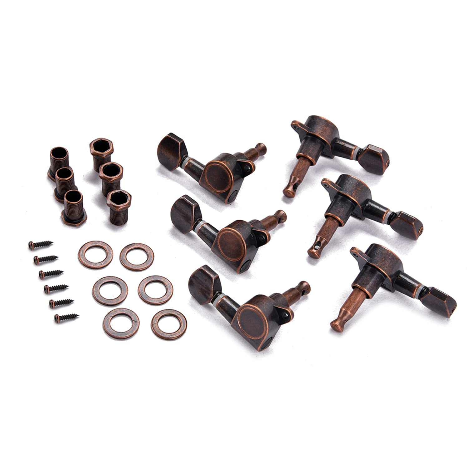 Guitar Tuners Machine Heads, 6R Guitar Tuning Pegs Tuning Keys String Pegs for Acoustic & Classical Guitar