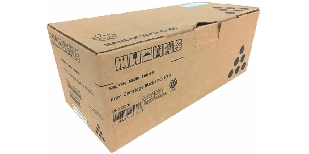 Ricoh 406475 (SP C310HA) Toner Cartridge Black 1 Pack in Retail Packaging