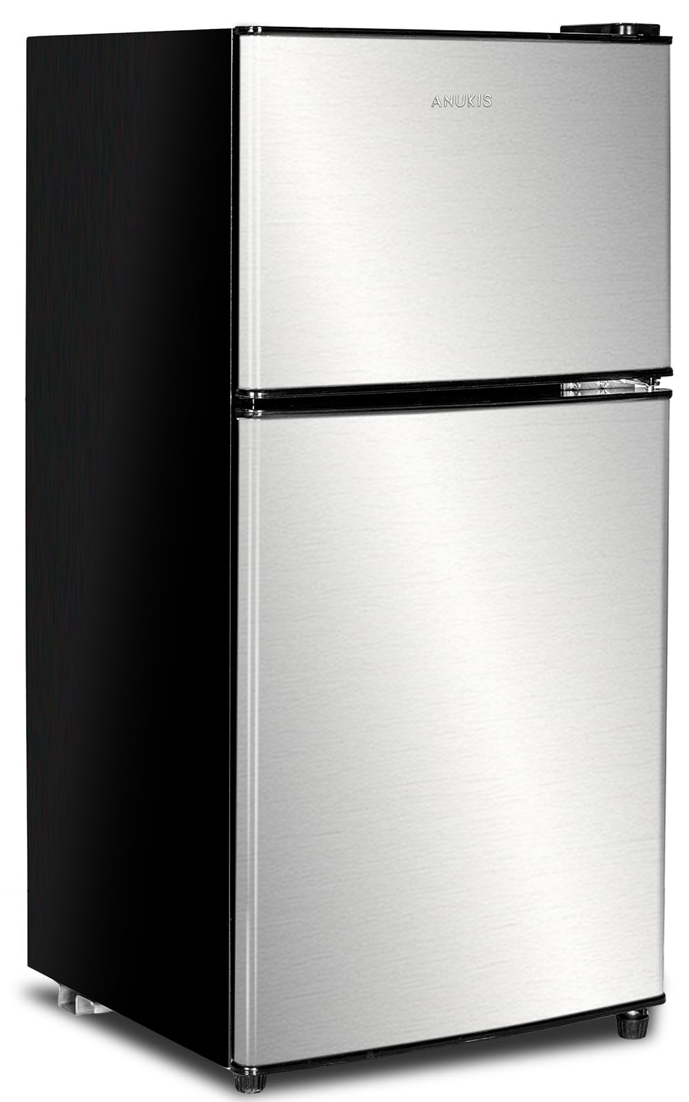 Anukis Mini Fridge with Freezer 3.2 Cu Ft 2 Door Mini Fridge for Apartment, Dorm, Office, Family, Basement, Garage - Retro Red