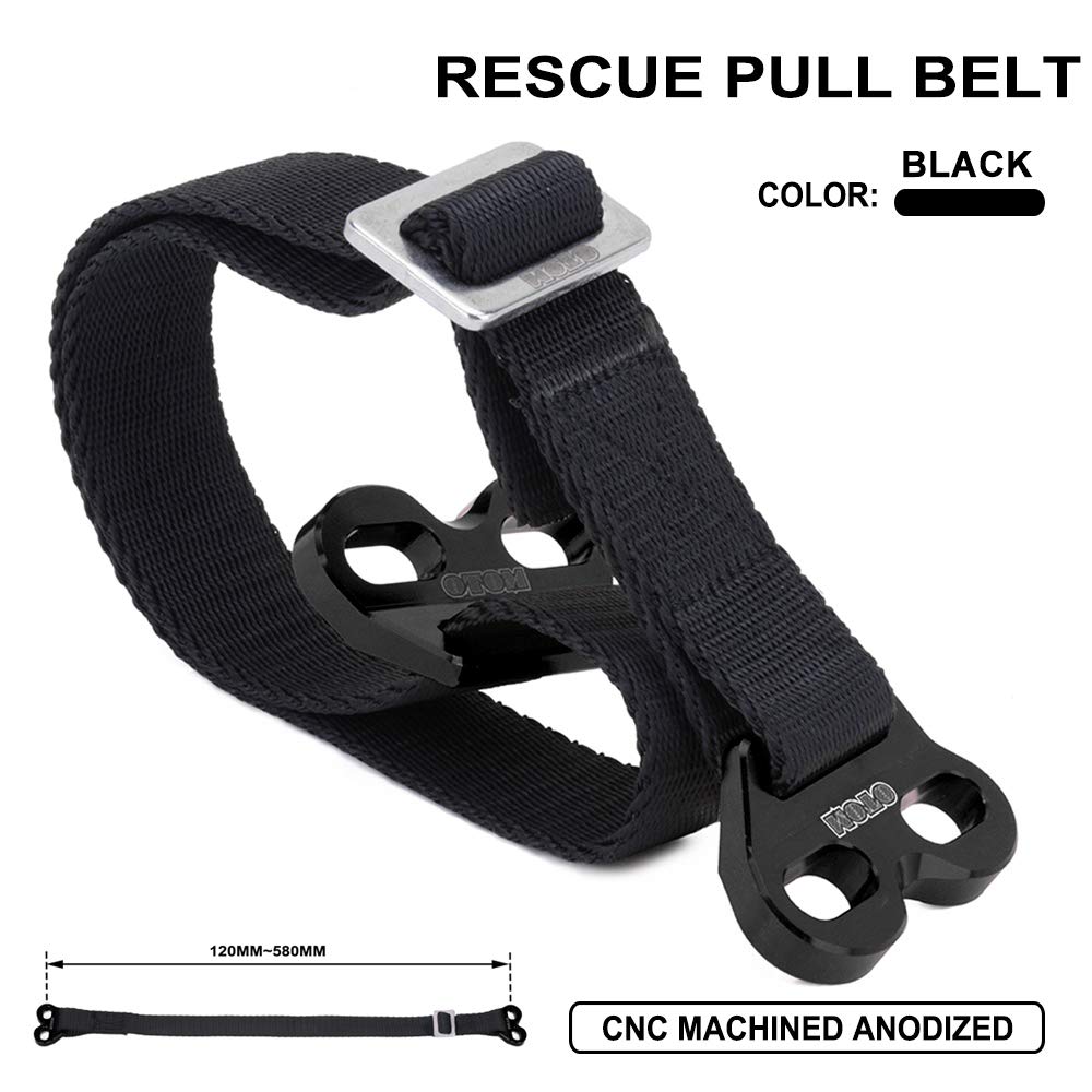 AnXin Rescue Traction Strap Pull Sling Belt Safety Accessories Universal for Most of Motorcycle Dirt Bike Pit Enduro Black
