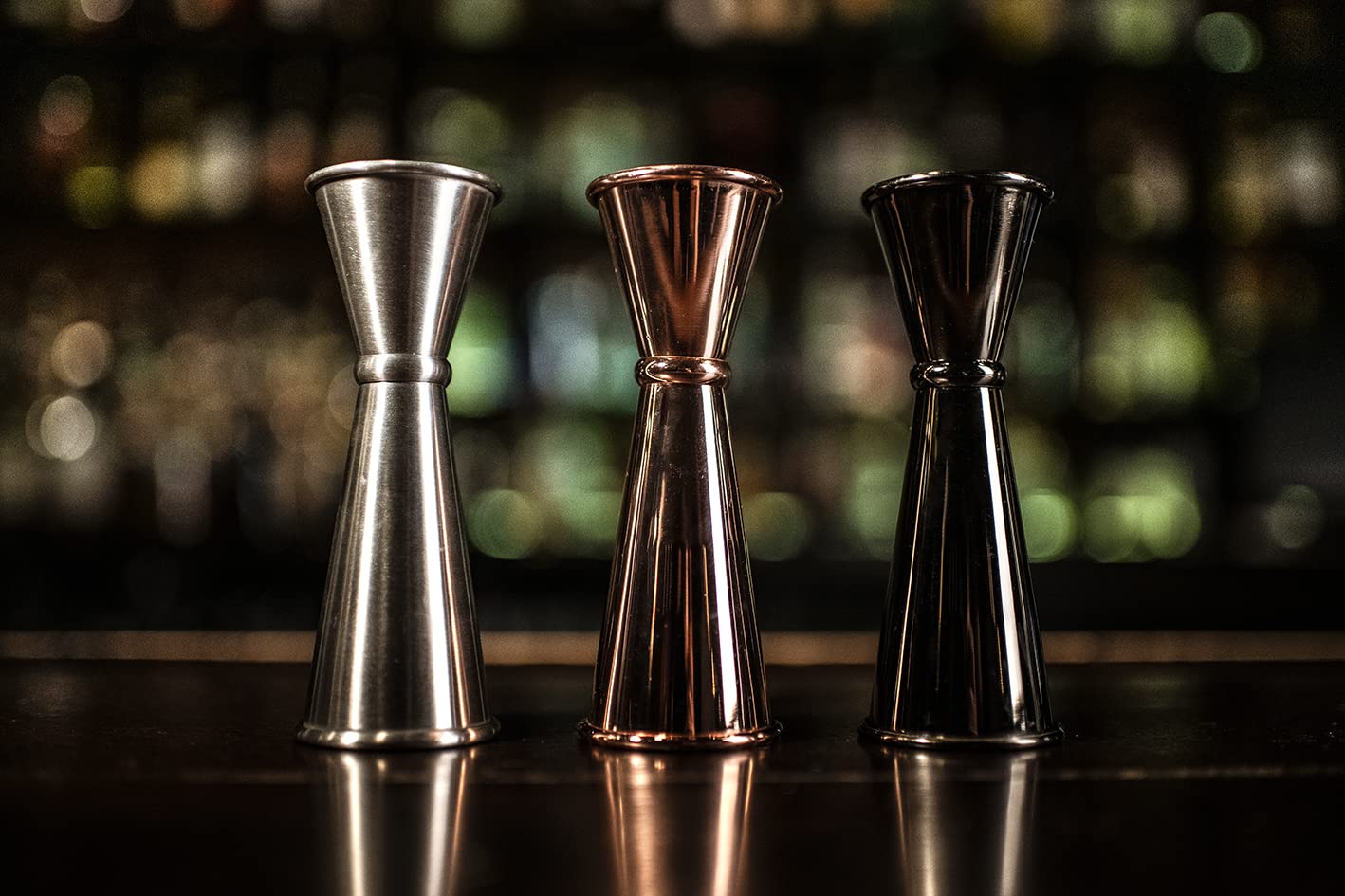BARIANTTE Black Cocktail Jigger for Bartending, Double Jigger 2 oz 1 oz, Cocktail Measuring Cup Shot Measure Jigger, Bar Japanese Jigger with Measurements Inside, Liquor Measuring Jigger