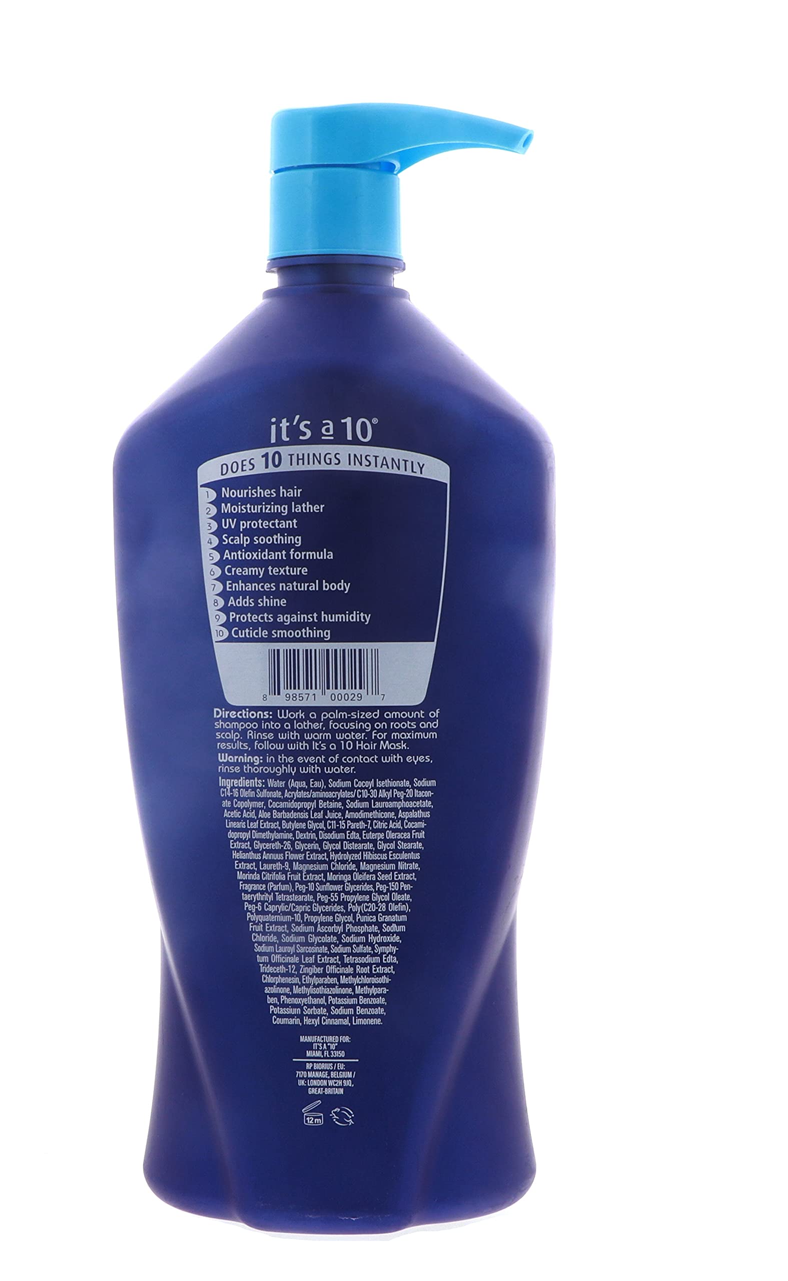 ITS A 10 MIRACLE MOISTURE SHAMPOO 33.8 OZ UNISEX