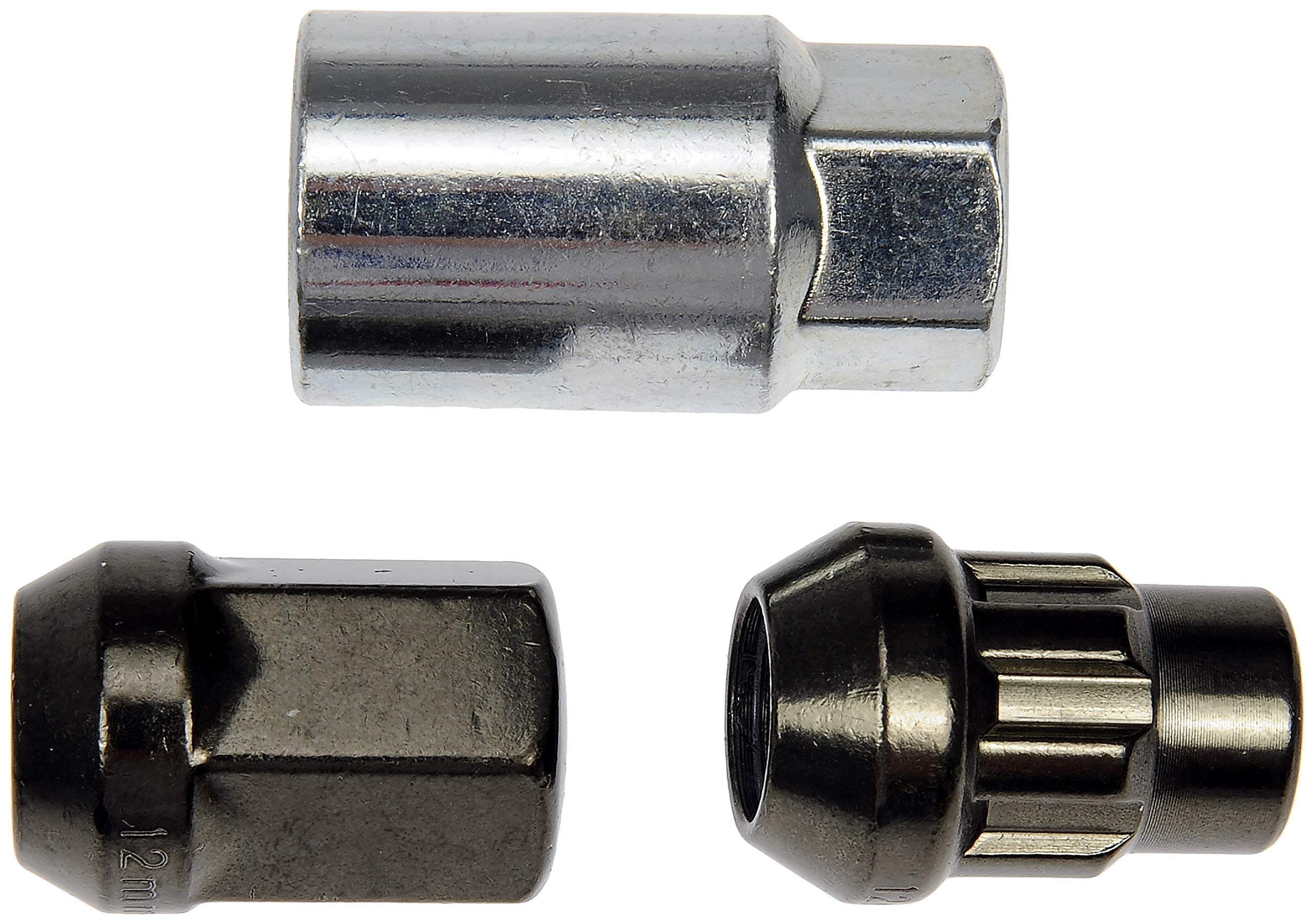 Dorman 713-375Z Hyper Black Acorn Wheel Nut Lock Set Compatible with Select Models, 20 Pack