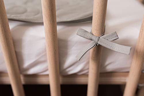 SheetWorld Crib Bib Sheet Saver - 13x27 Inches, Soft Cotton Material, 4 Secure Corner Ties - Essential Baby Bedding for Easy Clean-Up and Comfort - Proudly Made in the USA