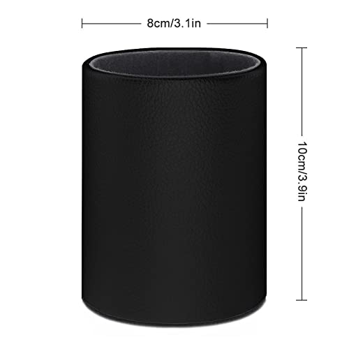 American Cuba Awesome Flag Pen Holder PU Leather Pencil Cup Cute Desk Organizer Makeup Brush Box for Home Office