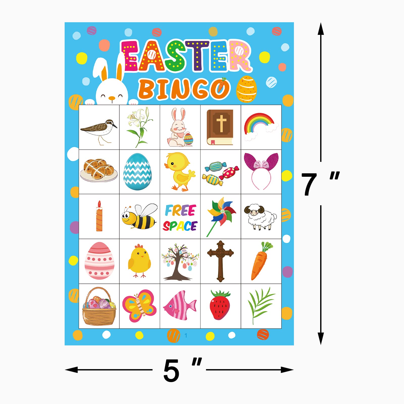 GIANTRUMP 24 Players Easter Bingo Card Games Fun Easter Party Games for School Classroom Family Activities Birthday