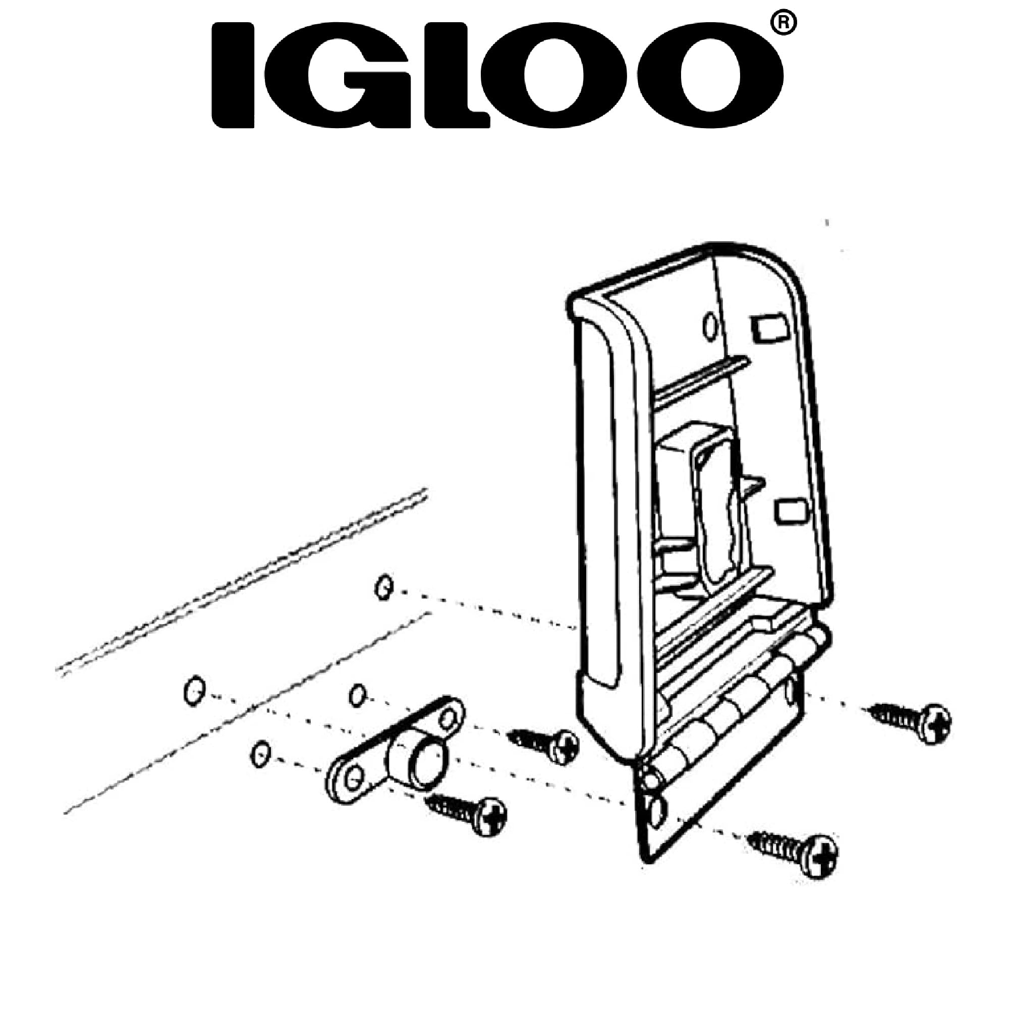 Igloo Cooler Stainless Steel Latch with 2-Screw Winged Post (2-pk)