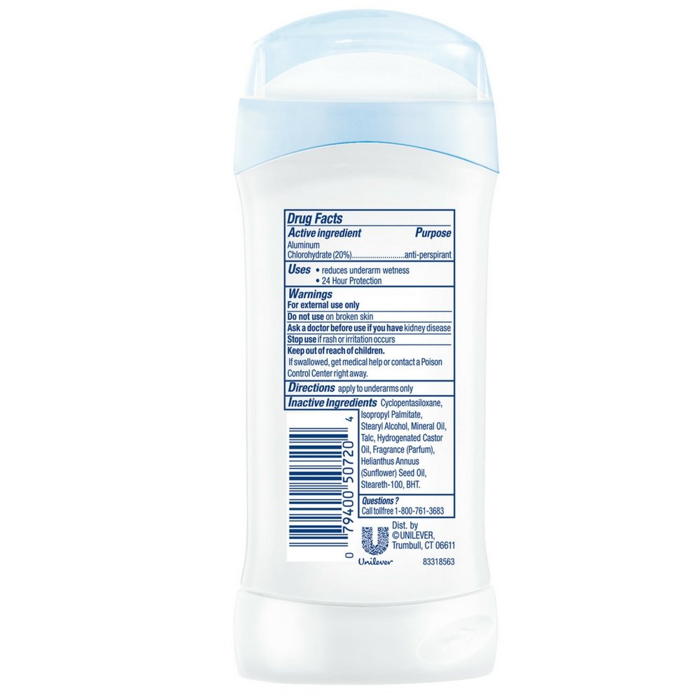 Dove Deodorant 2.6 Ounce Invisible Solid Powder (76ml) (2 Pack)
