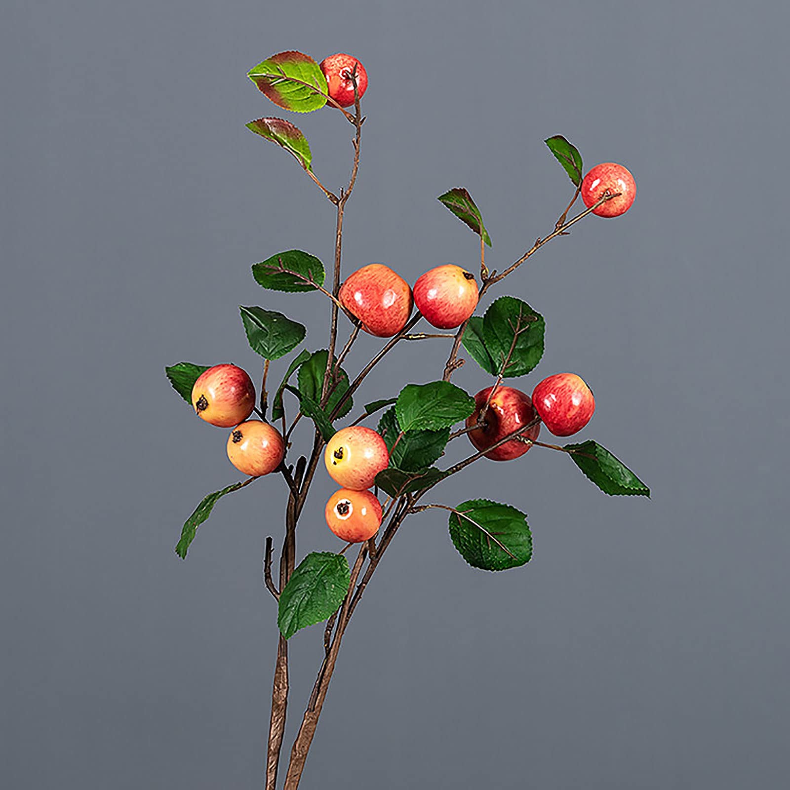 GWOKWAI 3Pcs Artificial Apple Branch, 19In Fake Apple Tree Simulation Lemon Branches with Artificial Fruit Apple for Home Wedding Party Garden Decoration Flower Arrangement Art
