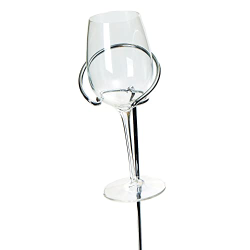 Mind Reader Picnic Wine Sticks, 5 pc Set, 5 Count (Pack of 1), Silver Bottle Glass Holder