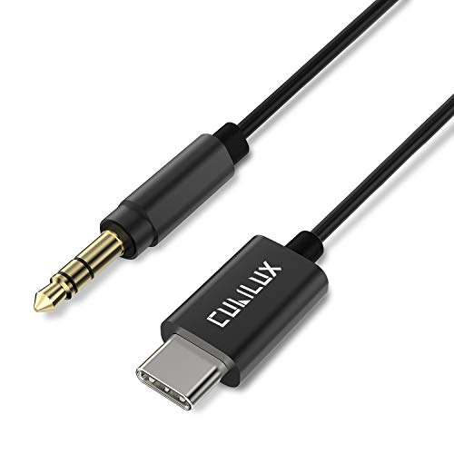 Cubilux 2 Feet Short USB C to 3.5mm Aux Cable with 96KHz/24bit DAC Compatible with Samsung S23/S22/S21/S20 Note 20/10 Tab S8 S7 S6, Google Pixel 7/6 Pro 6a 5 4 3 2 XL More, Type C 1/8" Car Audio Cord