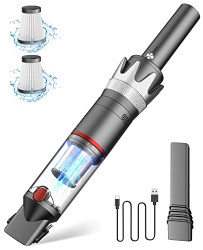 BSRCO Handheld Vacuum Cordless, Portable Car Vacuum, 3-in-1 Rechargeable Mini Wireless Cleaner with 2-Speed for Home, Pet Hair, Car