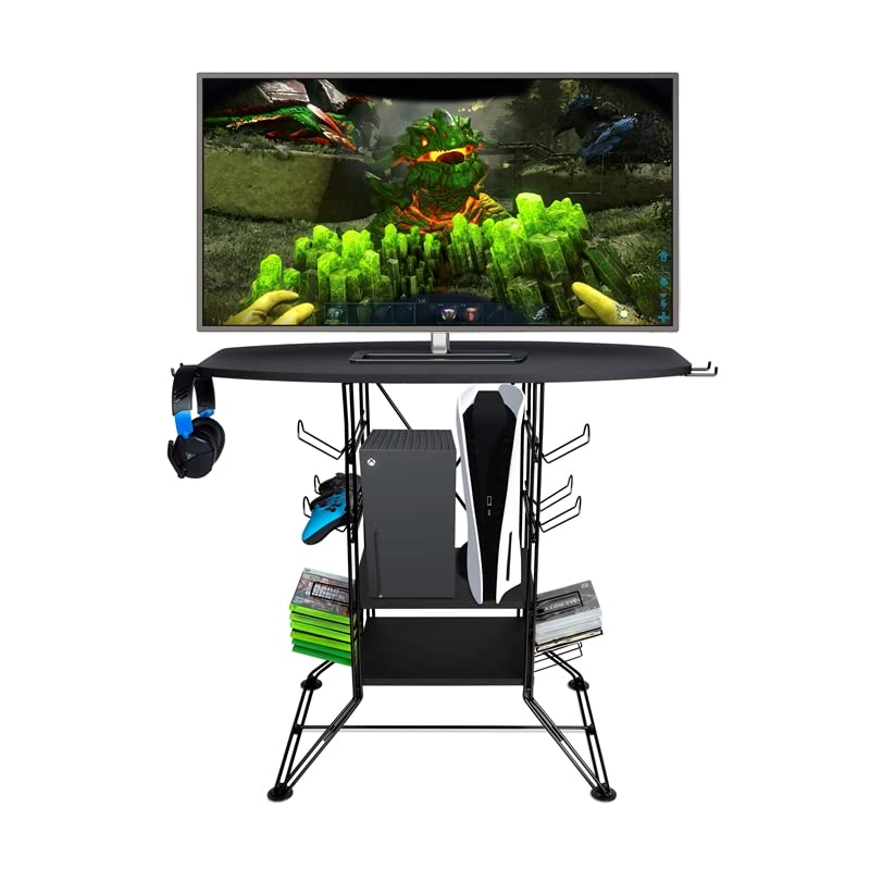 Atlantic XL Centipede Gaming Storage & TV Stand w/Double-Wire Steel in Black