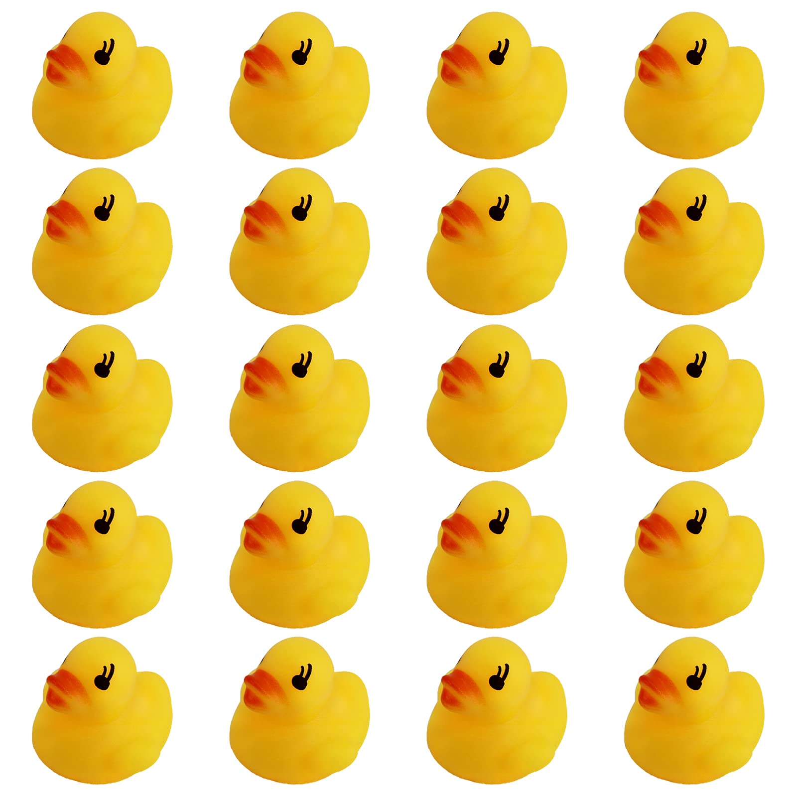 Mini Rubber Ducks,20Pcs Little Rubber Ducks Tiny Baby Shower Rubber Ducks,Squeak Fun Rubber Ducks in Bulk Bath Toy Float Decorations for Shower Birthday Party Favors