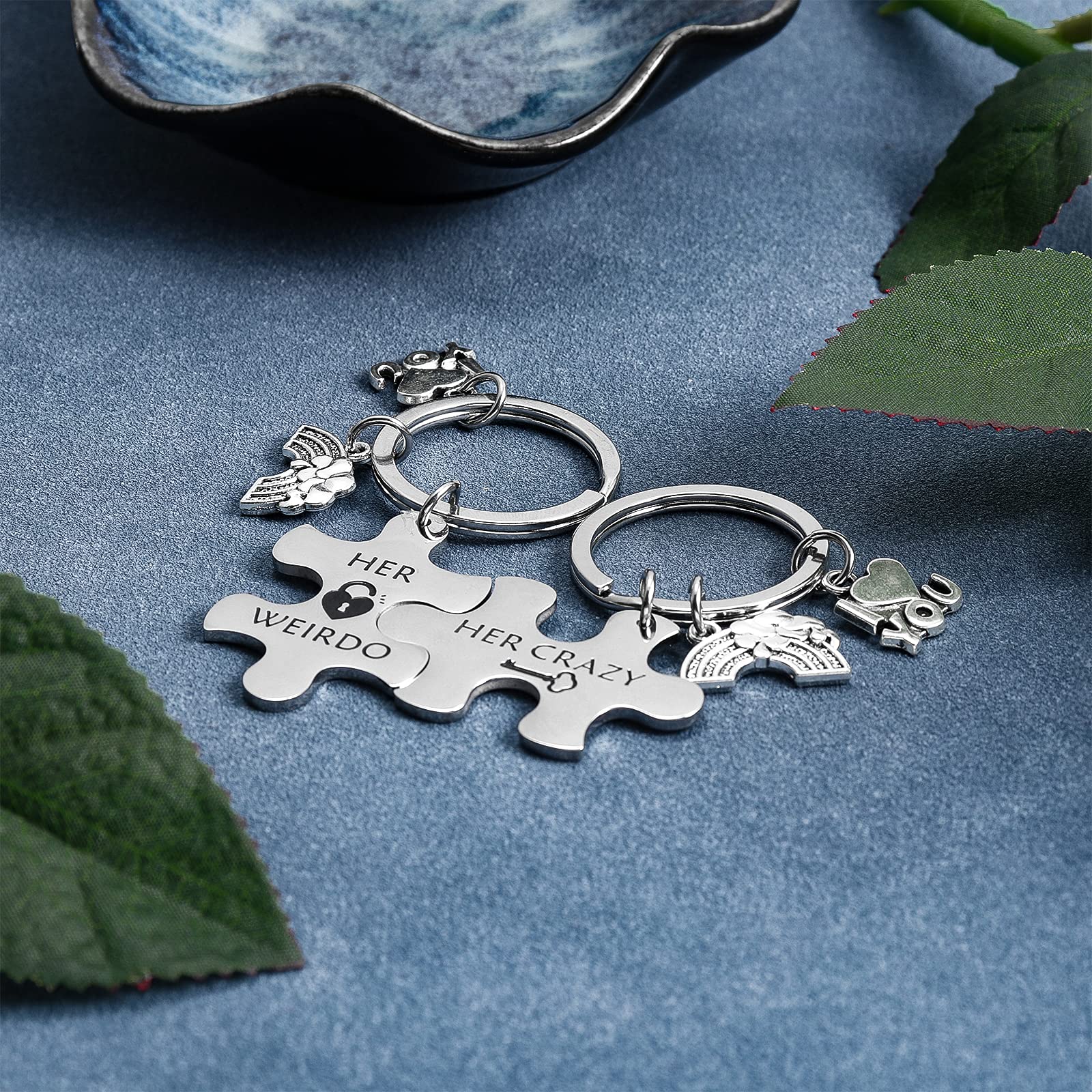 ARHTF Lesbian Couple Keychain LGBT Gift Her Weirdo Her Crazy Lesbian Declaration of Confidence Keychain Lesbian Gift
