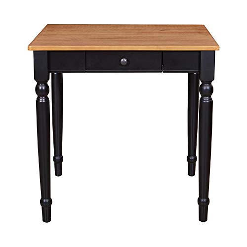 Amazon Brand – Ravenna Home Traditional Dining Table 29"H, Black and Rustic Honey Pine