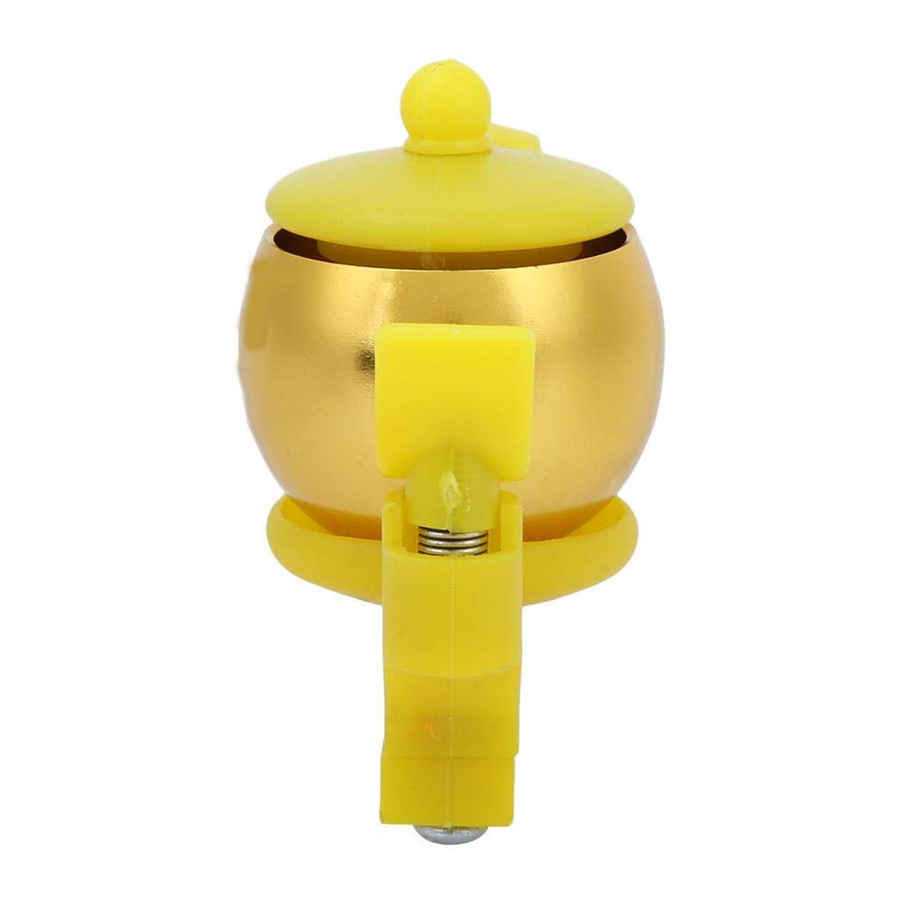 Aluminum Alloy Bells Ultralight Teapot Bike Bells Mountain Handlebar Alarm Bell Bike Accessory (Gold)