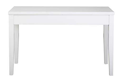 Amazon Brand β Stone & Beam Rectangular 1-drawer Modern Home Office Writing Desk with Recessed Metal Handles, 48"W, White
