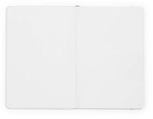 Minimalism Art, Premium Hard Cover Notebook Journal, Classic 5" x 8.3", 122 Numbered Pages, Gusseted Pocket, Ribbon Bookmark, Extra Thick Ink-Proof Paper 120gsm, San Francisco (Dotted, Pink)