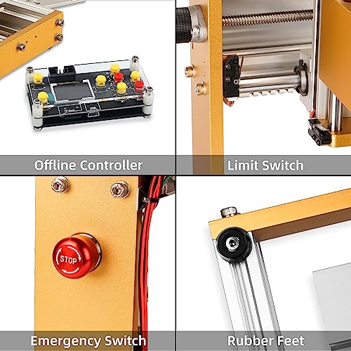ANNOYTOOLS 500W CNC Router Machine, 3018 Pro MAX CNC Machine,Upgraded 3-Axis All-Metal Milling Machine for Wood Acrylic MDF Nylon Carbon Fiber Carving Cutting