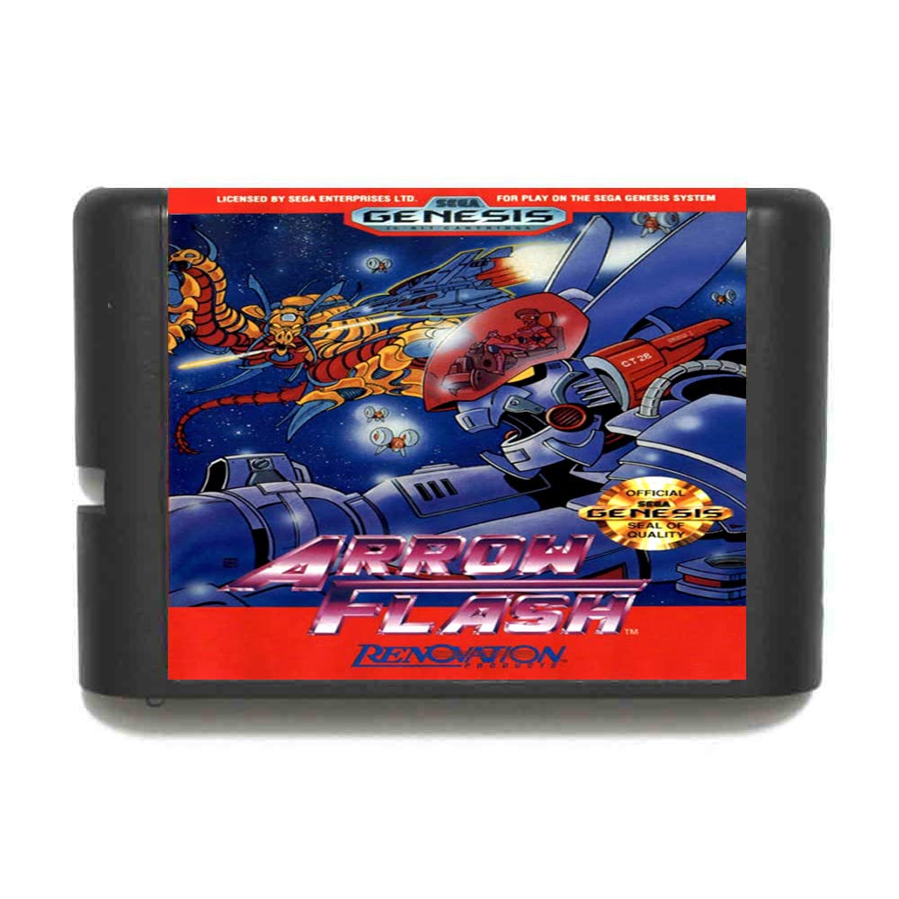 Arrow Flash 16 Bit MD Game Card For Sega Mega Drive For Genesis (Black)