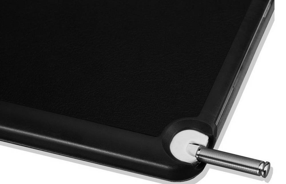Kuesn SM-P600 P601 P605 Smart Stand Cover Case for Samsung Galaxy Note 10.1 (2014 Edition) Ultra Slim Flip Folio Pu Leather Case Pouch with Magnetic Auto Slepp&Awake up (Black)