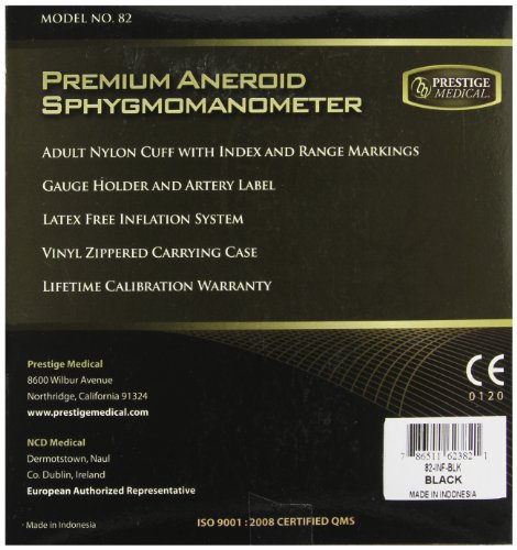 Prestige Medical 82-INF-BLK Infant Aneroid Sphygmomanometer