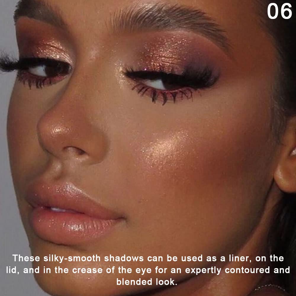 AMY'S DIARY White Glitter Purple Gold Pink Brown Shimmer Eye Eyeshadow Make Up Palette Pallet,10 Colors Glitter Shimmer Eye shadow Palette Makeup for Girl