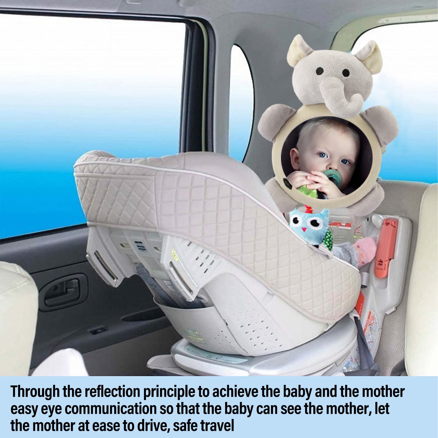 Baby Car Mirror Rear Facing, Wide View For Baby Kids Baby Rear Facing Mirrors