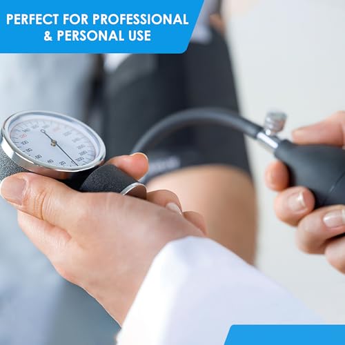 Primacare DS-9193 Classic Series Large Adult Size Professional Blood Pressure Kit with Aneroid Sphygmomanometer, Latex Free Inflation System BP Kit with Nylon Cuff