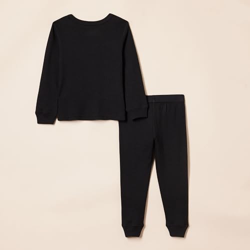 Amazon Essentials Toddler Boys' Thermal Long Underwear Set, Black, 4T