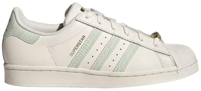 Adidas Woman's Superstar W, Cloud White/Linen Green, 7 M