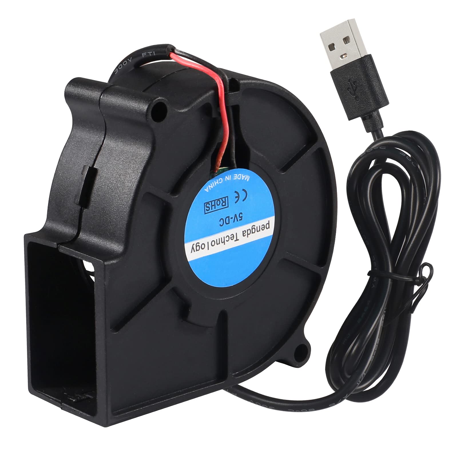 Aoicrie 7530 Blower Fan,75mm Blower Fan, 75mm x 30mm 5V Dual Ball Bearing DC Brushless Cooling Blower Fan (1)