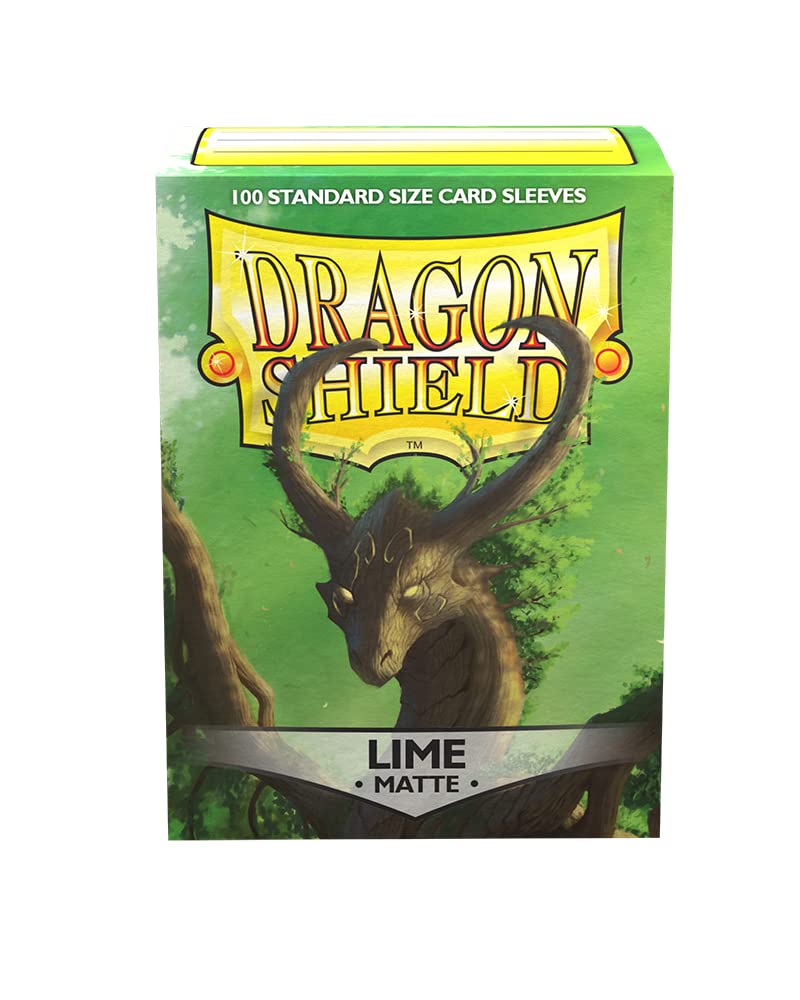 Dragon Shield Sleeves - Matte Lime 100 CT - MGT Card sleeves - Compatible with Magic the Gathering card sleeves Pokémon and other card games