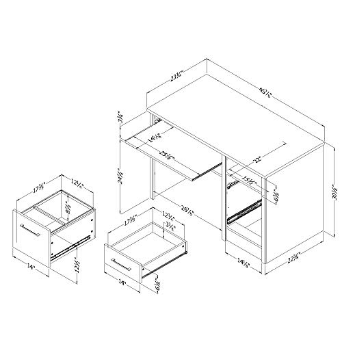South Shore Gravity Desk-Rubbed Black