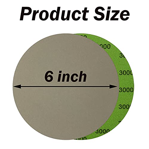 AutKerige 6 Inch Wet Dry Sandpaper, 40 PCS Assorted Grit Sanding Disc (1000/2000/3000/5000) with Premium Silicon Carbide, Hook and Loop Polish Sandpaper for Auto, Wood or Metal Polishing and Sanding