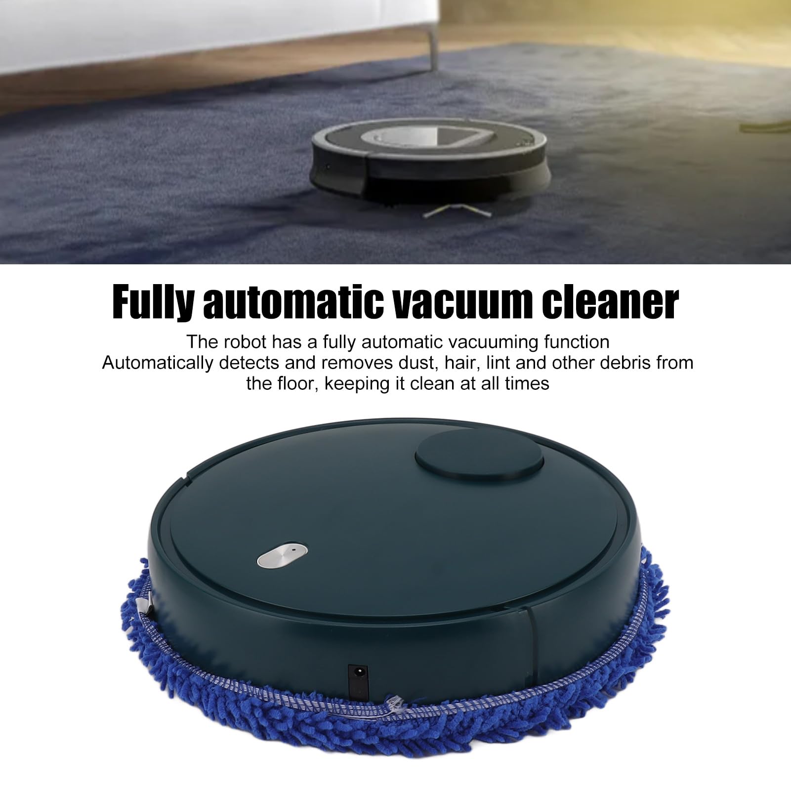 Advanced Robot Vacuum Cleaner with Mop Effortless Cleaning Solution for The Modern Individual Fully Automated Mop Machine Compact Scraper Designed for Robotic Vacuum Sweepers