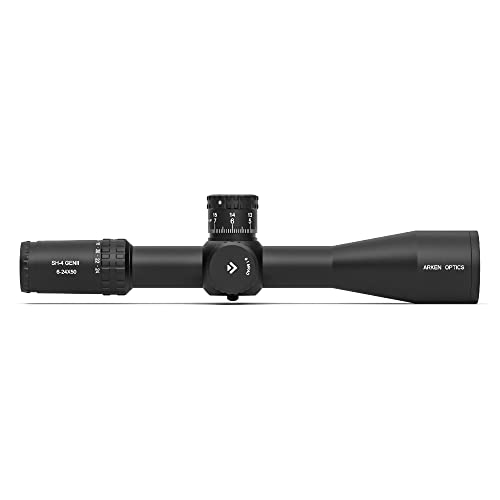 Arken Optics SH4 GEN2 6-24X50 Rifle Scope FFP MIL VPR Illuminated Reticle with Zero Stop - 34mm Tube