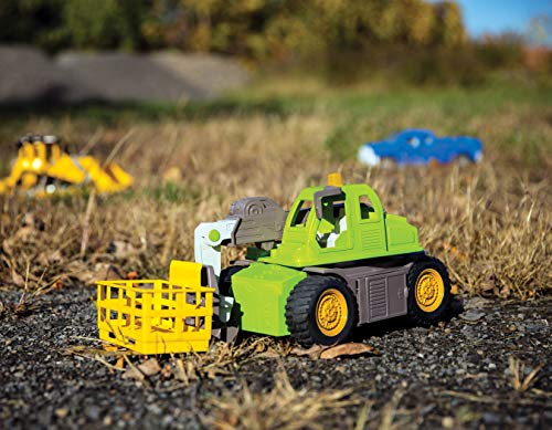 Driven by Battat – Midrange – 17" Telehandler Forklift Toy – Construction Truck Toy with Extandable Crane Arm & More – Lights & Sounds – Car Toy Gift for Boys & Girls Age 3+