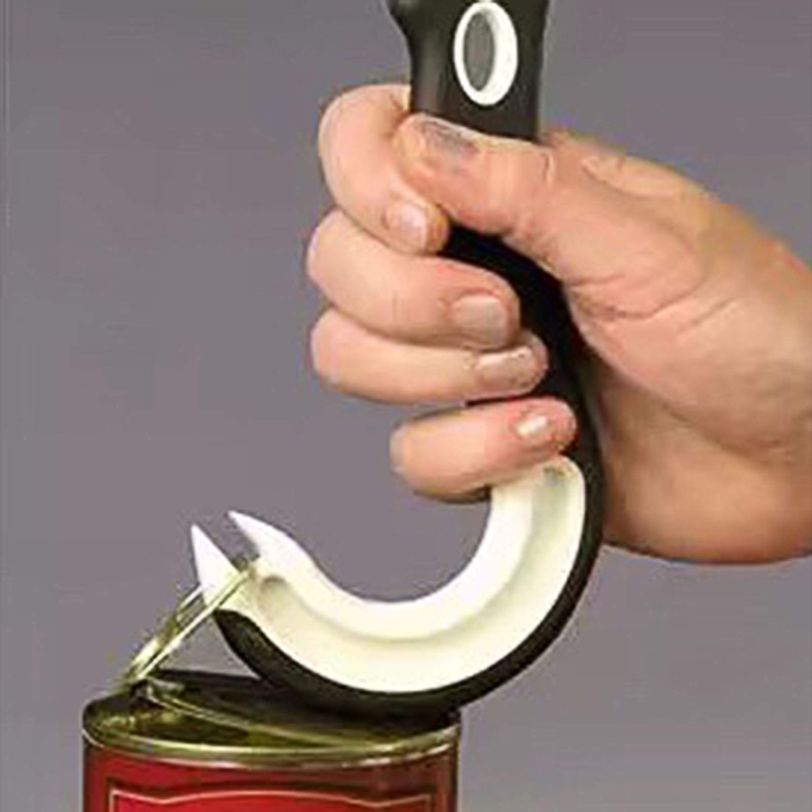 BaoST 1 Pc Ergonomic Can Ring-Pull Helper J Shape Ring Pull Can Opener Ring Hook Pulling Jar Opener Manual Ring-Pull Cans Lid Opening Tools Random
