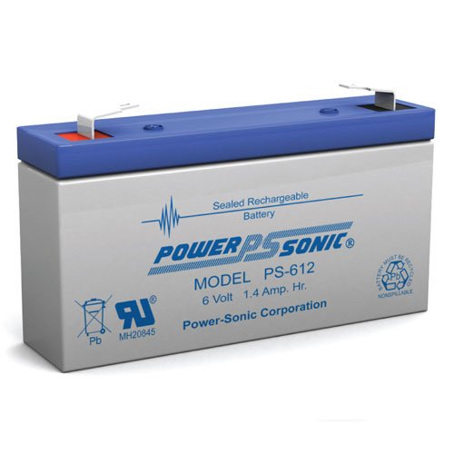 Power-Sonic 6V/1.4AH Sealed Lead Acid Battery w/ F1 Terminal