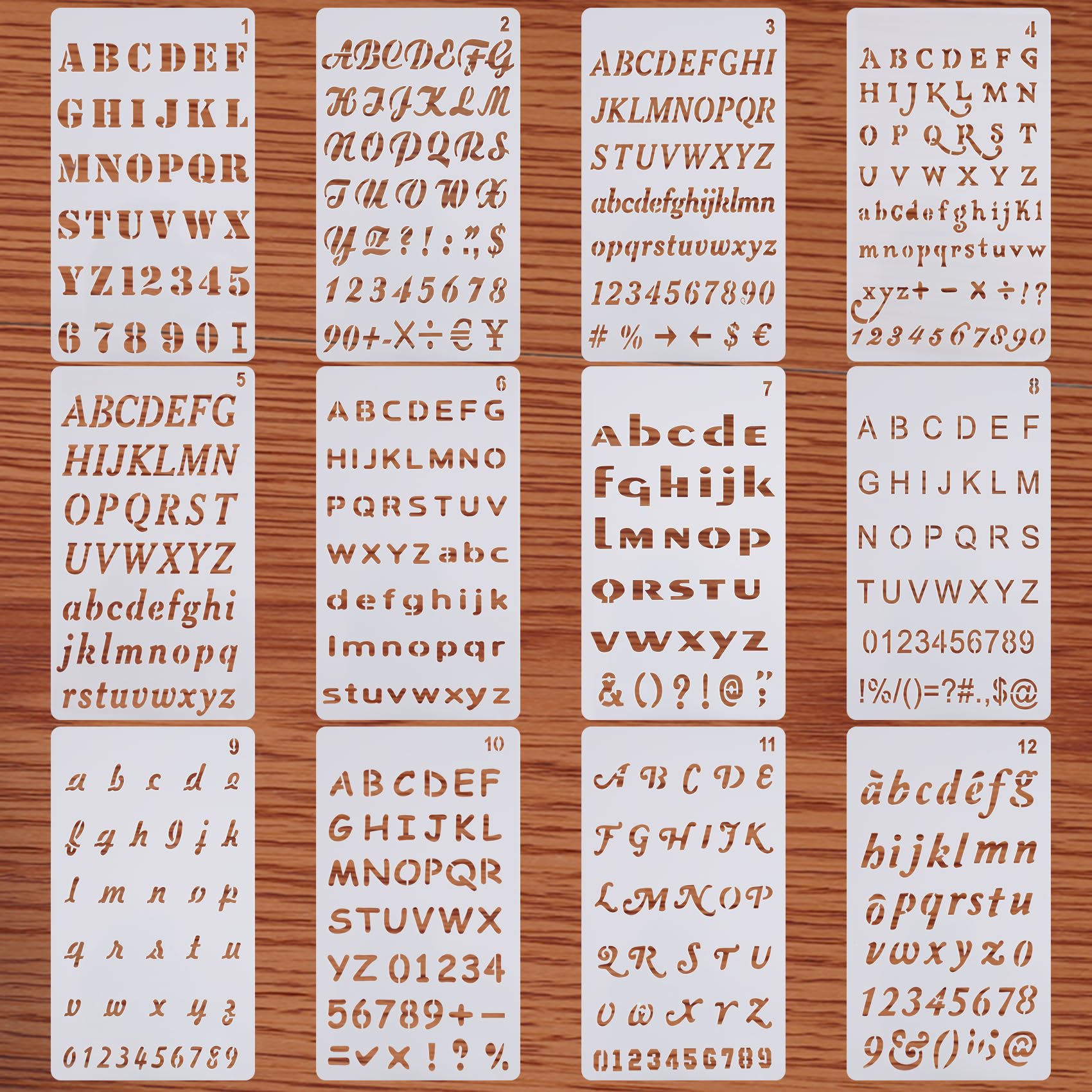 AIRIQI Letter Stencils for Painting On Wood Alphabet Number 2 Inch Large Spray Paint Stencil Small Crafts Custom 42Pcs