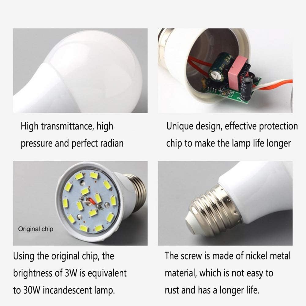 Megrezo 12V Low Voltage LED Light Bulbs - Daylight 3W(Only for 12V), Pack of 6