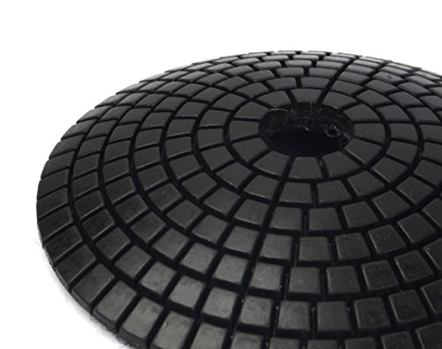 Z-LION 4 Inch Diamond Convex Polishing Pad with 5/8"-11 Thread Backer Pad Convex Disc for Marble Granite