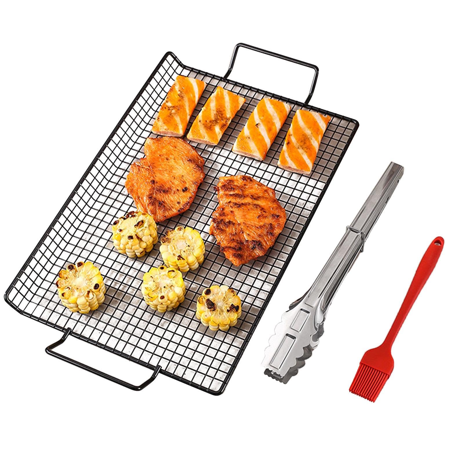 ALXOY Carbon Baking Net | Stainless Steel Barbecue Net - Portable Barbecue Utensils for Grilling, BBQ Accessories for Fish, Vegetables, Picnic, Outdoor Party