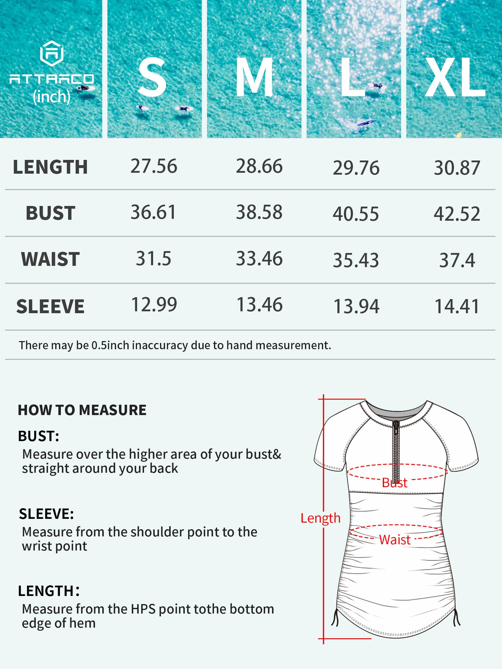 ATTRACO Women's Short Sleeve Shirts UPF 50+ UV Sun Protection Zip-Front T-Shirt Light Grey XL