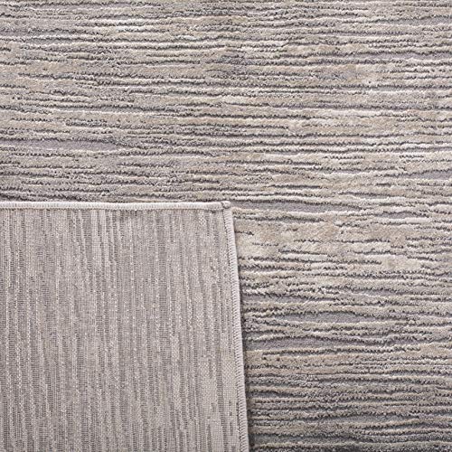SAFAVIEH Meadow Collection 5'3" x 7'6" IvoryGrey MDW342A Modern Abstract Area Rug