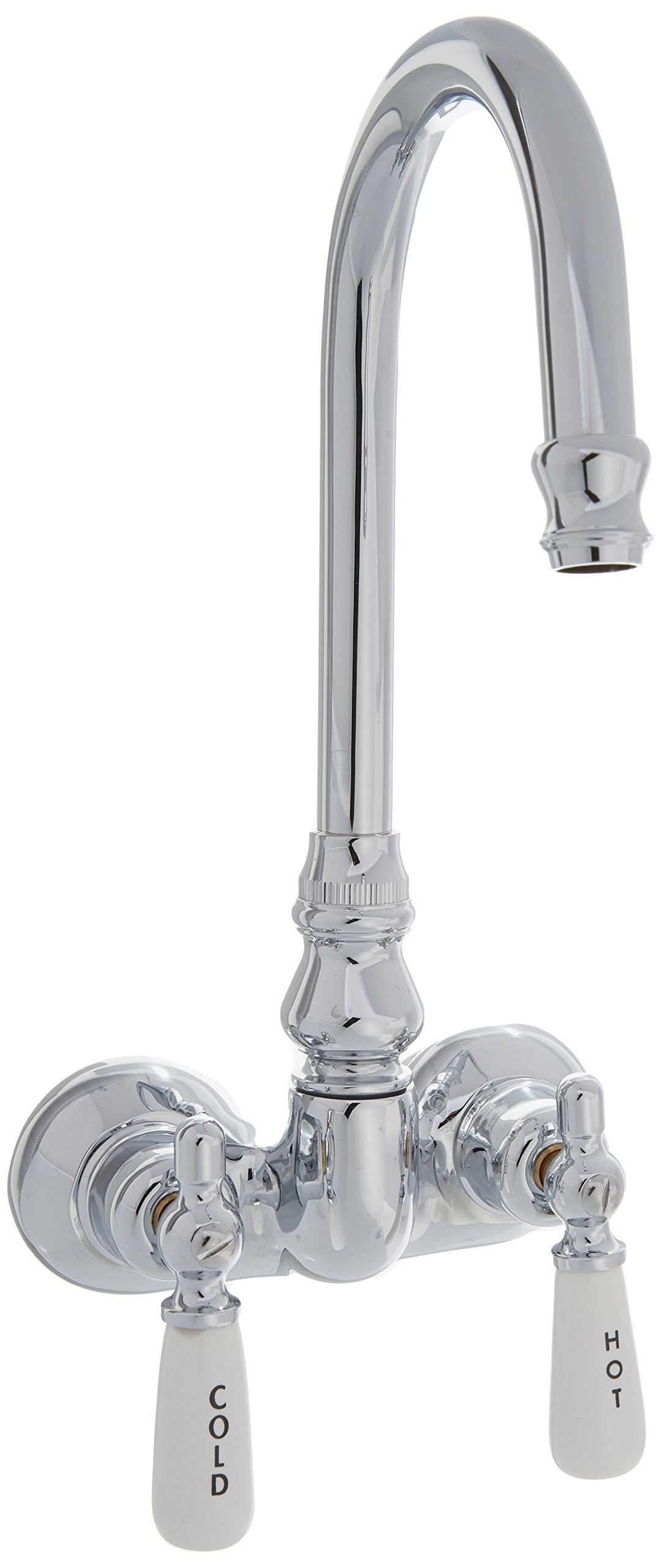 Clawfoot Tub Filler – Code Spout, Lever Porcelain Handles