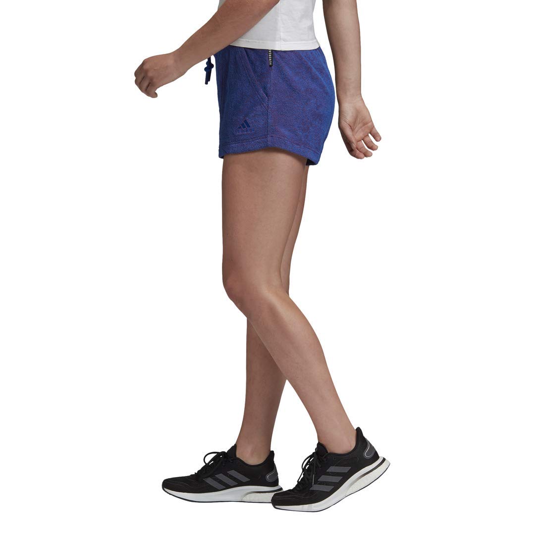 adidas womens Lightweight Shorts AEROREADY Blue/Scarlet Melange XX-Large