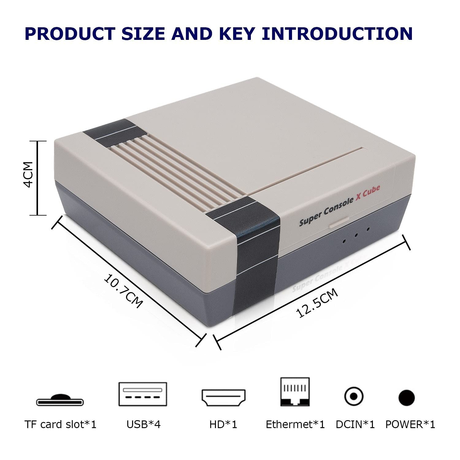 Kinhank Retro Game Console,Super Console X Cube with 90,000+ Video Games, Classic Mini Gaming Systems for TV,Plug and Play,Compatible with 70+ Emulators,Support 4K HD/AV Output